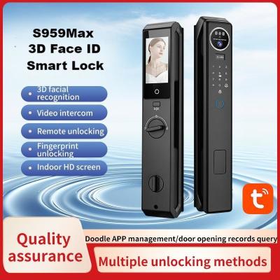 China Smart Lock With Face ID Camera Cerradura Biometric Fingerprint Tuya WiFi Video Calling for sale