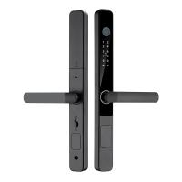 China Digital Outside IP65 Waterproof Fingerprint Password Card With Tuya TTlock App Remote Unlock Smart Home Door Lock for sale