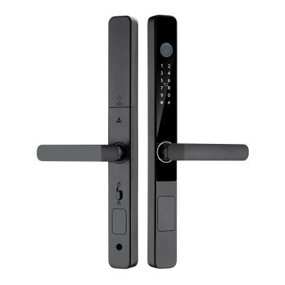 China Digital Outside IP65 Waterproof Fingerprint Password Card With Tuya TTlock App Remote Unlock Smart Home Door Lock for sale