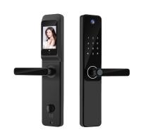 China S802Pro HD Camera Inteligente Tuya Biometric Fingerprint IC Card Key Smart Home Door Lock With WiFi Connectivity for sale
