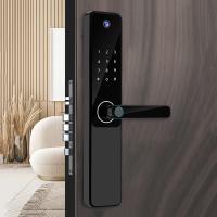 China S802Pro HD Camera Inteligente Tuya Biometric Fingerprint IC Card Key Smart Home Door Lock With WiFi Connectivity for sale