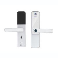 China Qleung S802MAX Smartlocks Fingerprint Wifi Tuya App Remote Unlock Card Code Camera Digital Home Door for sale