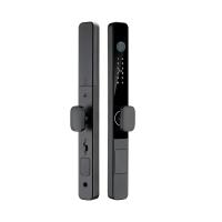 China Qleung S608 Waterproof TTlock Tuya Smart Key Digital Locks Fingerprint Aluminum Electric Sliding Glass Door Home for sale