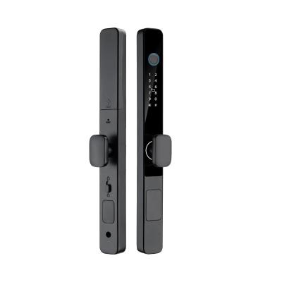 China Qleung S608 Waterproof TTlock Tuya Smart Key Digital Locks Fingerprint Aluminum Electric Sliding Glass Door Home for sale