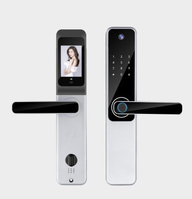 China Qleung Tuya Wifi App Camera Locks Biometric Fingerprint Recognition Code IC Card Key S802Pro Home for sale