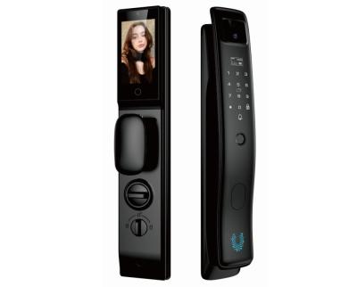 China Qleung Fully Automatic 3D Face ID Tuya WIFI APP Remote Control Fingerprint Palm Recognition Card Key Code S958Max Smart Lock for sale