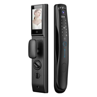 China S931Max Smart Door Lock With Card Key Code Tuya APP Face Fingerprint Recognition Multi-unlock Way Intercom For Home Apartment for sale