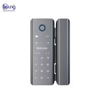 China Qleung G9S Tuya APP Password Code Card Key Fingerprint Smart Home Door Lock For Glass Door for sale