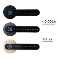China Qleung S604L Smart Fingerprint Door Lock With Wifi Tuya App Control Keyless Password For Bedroom Tuya Home for sale