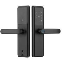 China Qleung S851 Smart Home Door Lock Tuya APP Remote control Fingerprint Password Card Key Unlock for sale