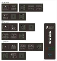 China Touch Screen Hotel Doorplate with Do Not Disturb and Make Up Room Sign Electronic Doorplate for sale