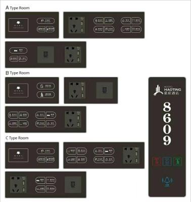 China Touch Screen Hotel Doorplate with Do Not Disturb and Make Up Room Sign Electronic Doorplate for sale