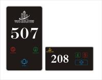 China Touch Screen Hotel Doorplate Switch with 5 Years Warranty 258*86*7mm Size and Crystal Tempered Glass Panel for sale
