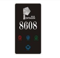 China Electronic Doorplate with LCD Screen and Capacitive Touch for Standard 86 Box Installation in Hotels for sale