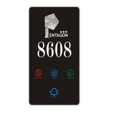 China Electronic Doorplate with LCD Screen and Capacitive Touch for Standard 86 Box Installation in Hotels for sale