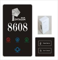 China Hotel Doorplate Switch with 5 Years Warranty 230x130x9mm Size and 86 Bottom Box Cartridge Installation for sale