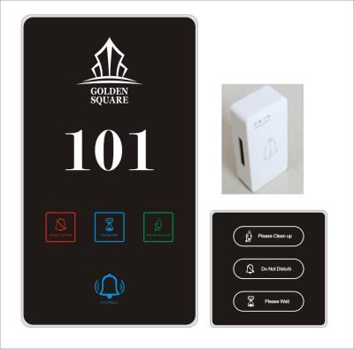 China Custom Logo Hotel Doorplate Switch with 5 Years Warranty and Standard 86 Bottom Box for Easy Installation for sale