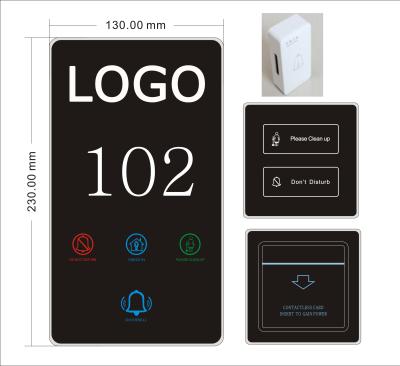 China Customized Hotel Doorplate Switch with LED Display 5 Years Warranty and 258*86*7mm Size for sale