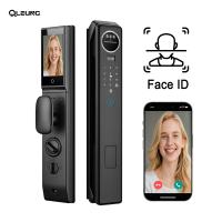 China QLEUNG S959MAX Smart Door Lock with 3D Face Recognition Tuya Video Calling and 7.4V 5000mAh Battery for 40-110mm Doors for sale