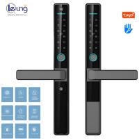 China Waterproof Outdoor Smart Door Lock with Fingerprint Card Password Key Tuya App Control 2 Years Warranty for sale