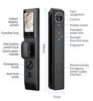 China Qleung S959max Smart Door Lock with Cloud Data Storage WiFi Network and Emergency Power USB for sale