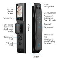 China Qleung S958Max 3D Face Recognition Video Intercom Automatic Lock Fingerprint Card & Code Access Tuya WiFi Smart Home Door Lock for sale