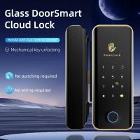 China Qleung G11s Smart Tuya Glass Door Lock Secure Office Home Easy To Install for sale