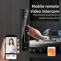 China Aluminum Alloy Smart Home Door Lock CNC Technology Tuya App Video Intercom Face Recognition Palm Print Automatic Lock for sale
