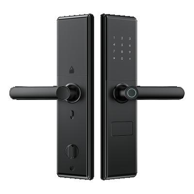 China Qleung S829 Tuya Wifi Remote Control Digital Lock Fingerprint Password Key Card Access Smart Home Door Lock for sale