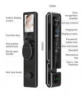 China 3D Fully Automatic Tuya Smart Door Lock with Multiple Unlock Methods and Language Support for sale