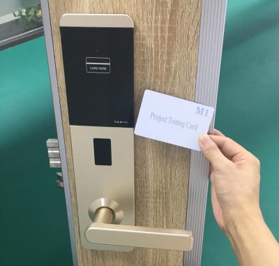China Digital RFID Hotel Card Lock M1 System, Electronic Door Handle Lock, Smart Hotel Door Lock System for sale