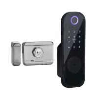 China Hot Sell Waterproof  WIFI/TTlock Double-sided Fingerprint IP65 Finger Print Password Card Key Door Locks for sale