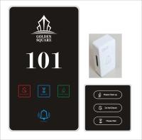 China Hotel Project LED Customized Logo Language Room Number Door Signs Touch Switch Floor Signs Door Plate With DND Switch Light for sale