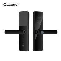 China Qleung S811 Smart Door Lock with Semiconductor Live Fingerprint Reader, Multiple Unlock Methods, and Aluminium Alloy + Tempered Glass Construction for sale