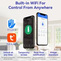 China Qleung S811 Conveninent Fingerprint Password Card Unlock Smart Home Door Lock Tuya Door lock for sale