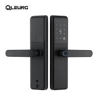 China QLEUNG S851 Handle Fingerprint Tuya Smart Home Door Lock Tuya Door Lock Password Card Key Unlocking for sale