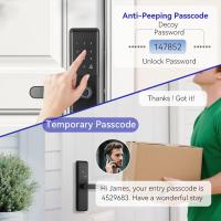 China QLEUNG S851 Handle Fingerprint Tuya Smart Home Door Lock Tuya Door Lock Password Card Key Unlocking for sale