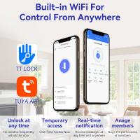 China QLEUNG S851 Handle Fingerprint Tuya Smart Home Door Lock Tuya Door Lock Password Card Key Unlocking for sale