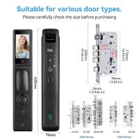 China Fully Automatic Lock S958max 3D Face Recognition Palm Vein Fingerprint Password Card Unlock Tuya Smart Door Lock for sale