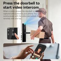 China Hot Sale Camera Lock Visible Tuya Intercom Video Calls Smart Door Lock Security Factory OEM Wifi  Smart Lock for sale