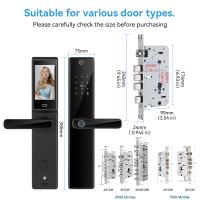 China Hot Sale Camera Lock Visible Tuya Intercom Video Calls Smart Door Lock Security Factory OEM Wifi  Smart Lock for sale