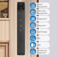 China Tuya Smart Lock with 3D Face Recognition Palmprint LCD Display Keyless Entry Security for sale