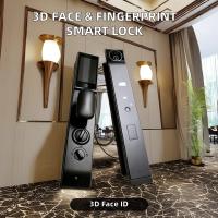 China Tuya Smart Lock with 3D Face Recognition Palmprint LCD Display Keyless Entry Security for sale