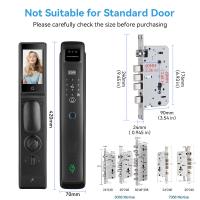 China Automatic Fingerprint 3D Face Recognition Door Lock Palmprint LCD Display Tuya Active Video Calling WiFi Access Control Digital Door Lock for sale