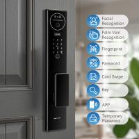 China Wholesale 3D Face Recognition Fingerprint Lock Tuya Active Video Calling IC Card Code Accress Control Wifi Smart Door Lock CNC Process Aluminum Alloy construction Smart Lock for sale
