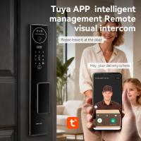 China Wholesale 3D Face Recognition Fingerprint Lock Tuya Active Video Calling IC Card Code Accress Control Wifi Smart Door Lock CNC Process Aluminum Alloy construction Smart Lock for sale