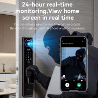 China Wholesale 3D Face Recognition Fingerprint Lock Tuya Active Video Calling IC Card Code Accress Control Wifi Smart Door Lock CNC Process Aluminum Alloy construction Smart Lock for sale