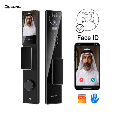 China Wholesale 3D Face Recognition Fingerprint Lock Tuya Active Video Calling IC Card Code Accress Control Wifi Smart Door Lock CNC Process Aluminum Alloy construction Smart Lock for sale
