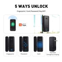 China Tuya Smart App Face ID Biometric Fingerprint Smart Digital Door Lock With Password And Card Entry for sale