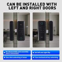 China Tuya Smart App Face ID Biometric Fingerprint Smart Digital Door Lock With Password And Card Entry for sale